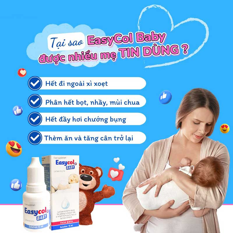 Men tiêu hóa Easycol Baby 15ml ngừa tiêu chảy I CHÍNH HÃNG